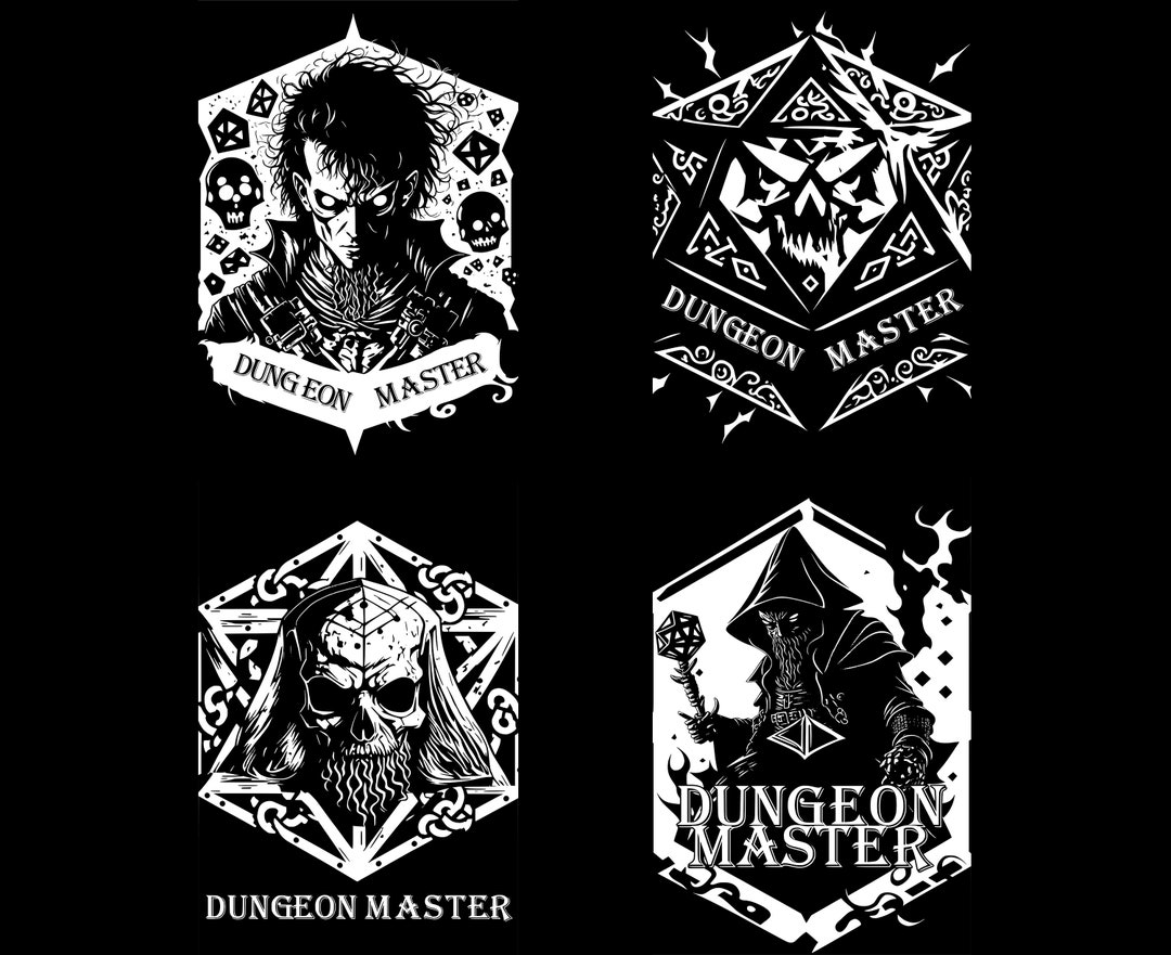 Dungeon Master Stylized SVG Downloads for Print on Demand, Dungeon ...
