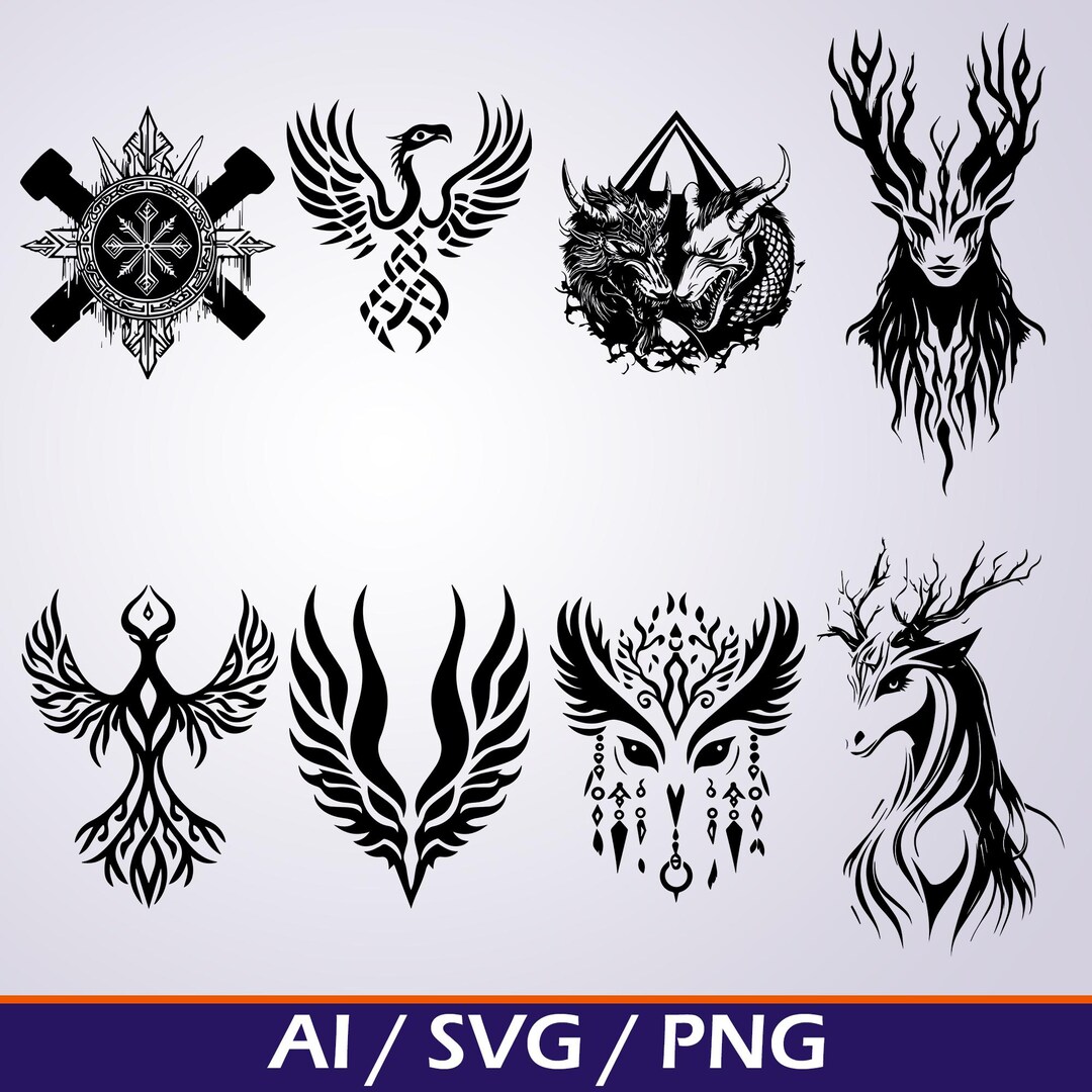 Norse Symbol Digital Download Bundle Viking Runes Nordic Icons in AI ...