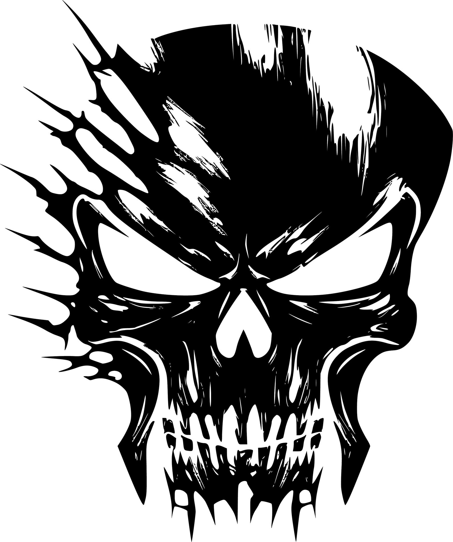Angry Skull SVG Bundle: Horror Art PNG, Cricut Ready (digital Download ...