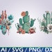 Boho Cactus SVG Digital Download Cactus Clip Art Succulent Png Plant ...