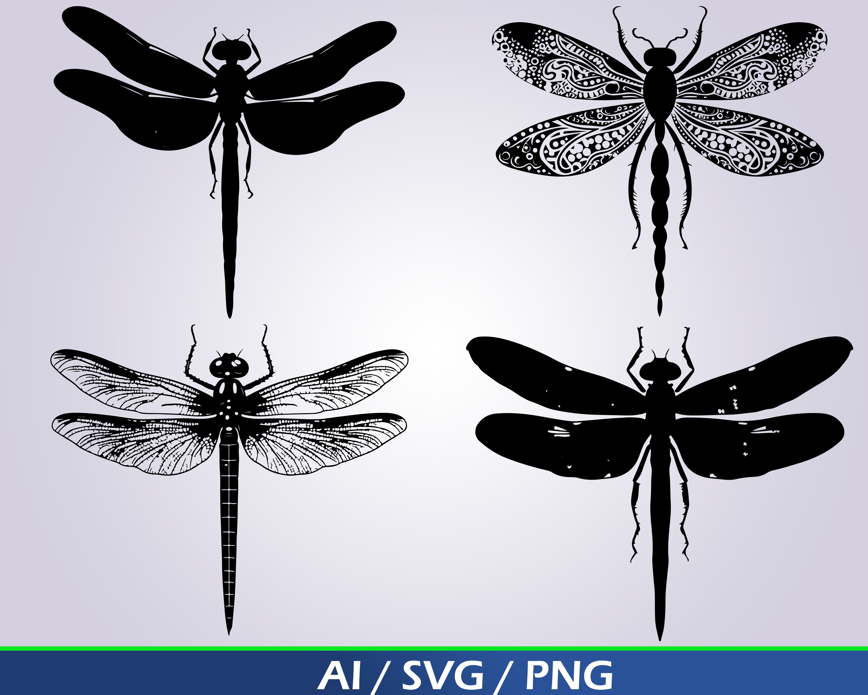 Dragonfly SVG Digital Download Bundle Dragonfly Clipart - Etsy