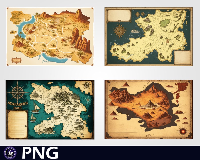 Dungeons and Dragons Campaign Map Pack PNG Digital Download - Etsy