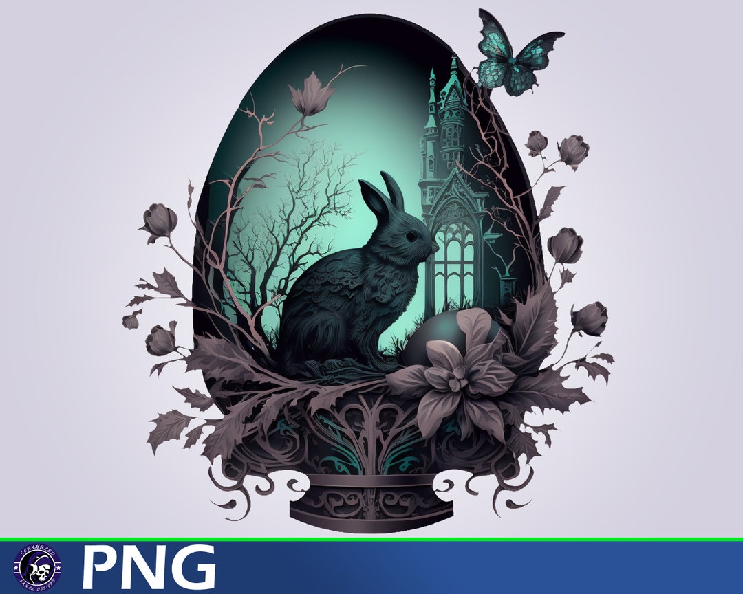 The Dark Easter Collection: Gothic Easter PNG Gothic Bunny - Etsy