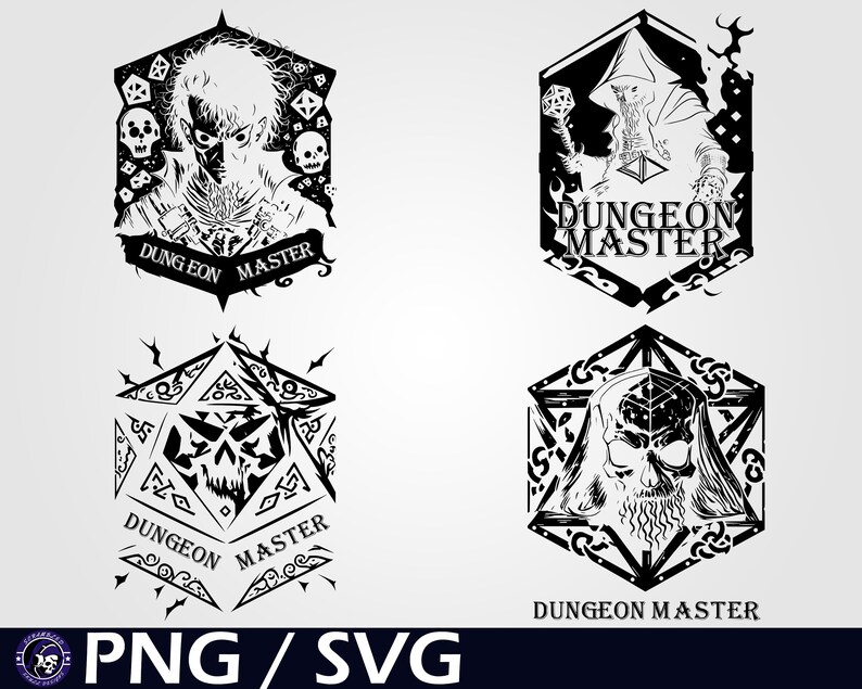 Dungeon Master Stylized SVG Downloads for Print on Demand - Etsy