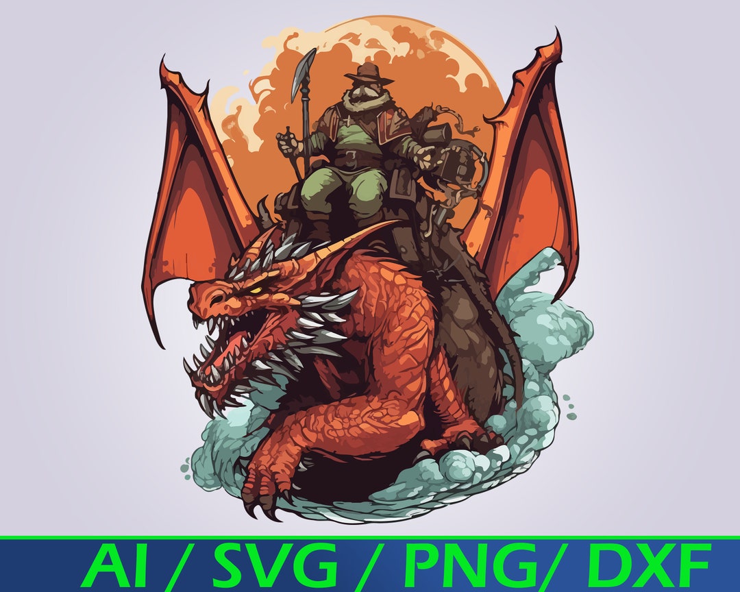 Dragon Rider SVG Digital Download Dnd SVG Rpg Dragon Svg Dragons Png ...