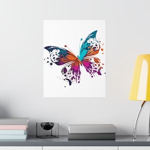 Splash Art Butterfly SVG Digital Download, Colorful Butterfly Clip Art ...