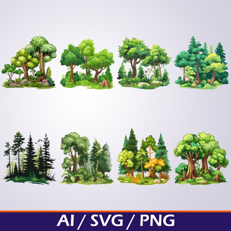 Forest Svg - Etsy