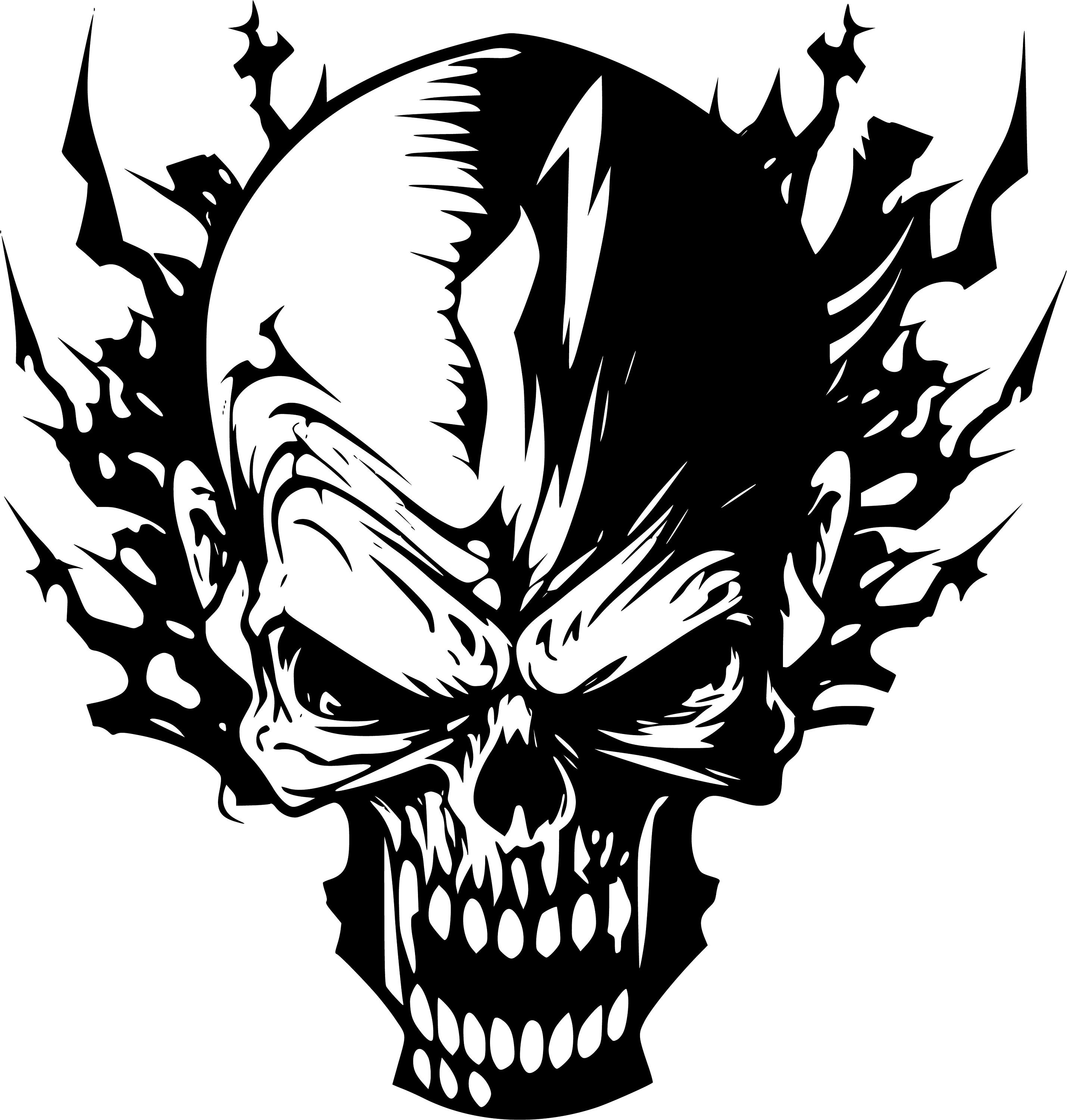 Angry Skull SVG Bundle Digital Download Skulls PNG Files for - Etsy ...