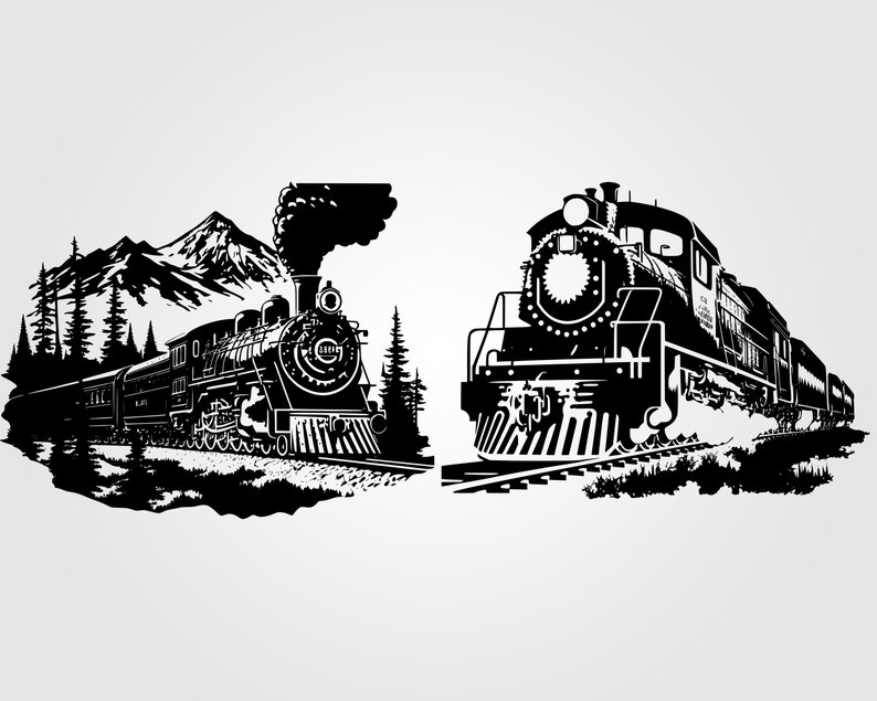 Train SVG Bundle Digital Download Steam Engine Svg Files for - Etsy