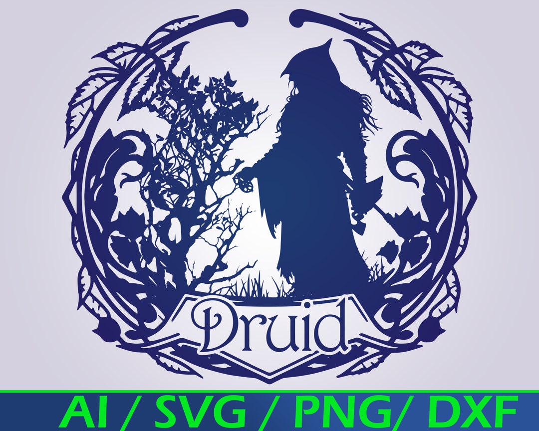 RPG Class Druid SVG Digital Download, Druid Svg, Pathfinder Gamer, Role ...