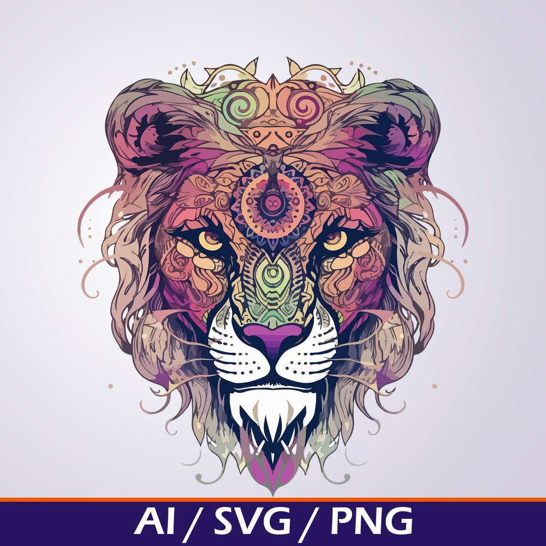 Lion Sugar Skull PNG Day of the Dead Lion Pride Png, Big Cat Digital ...