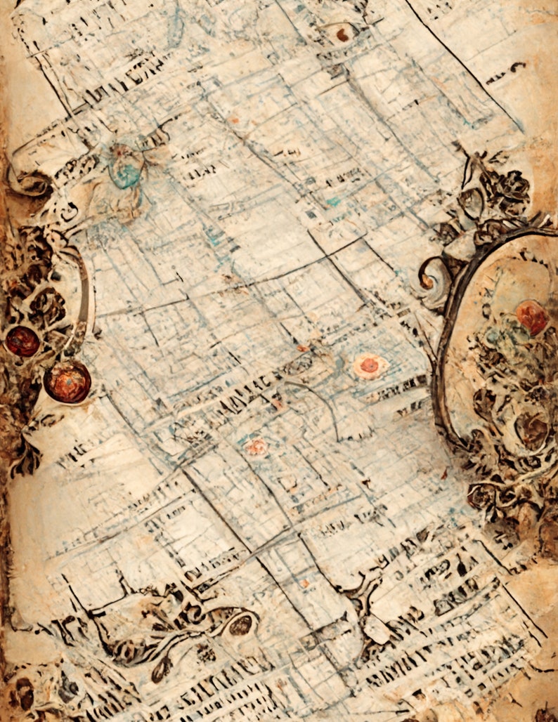 Vintage Map Journal Pages Map Scrap Book Pages City Maps - Etsy