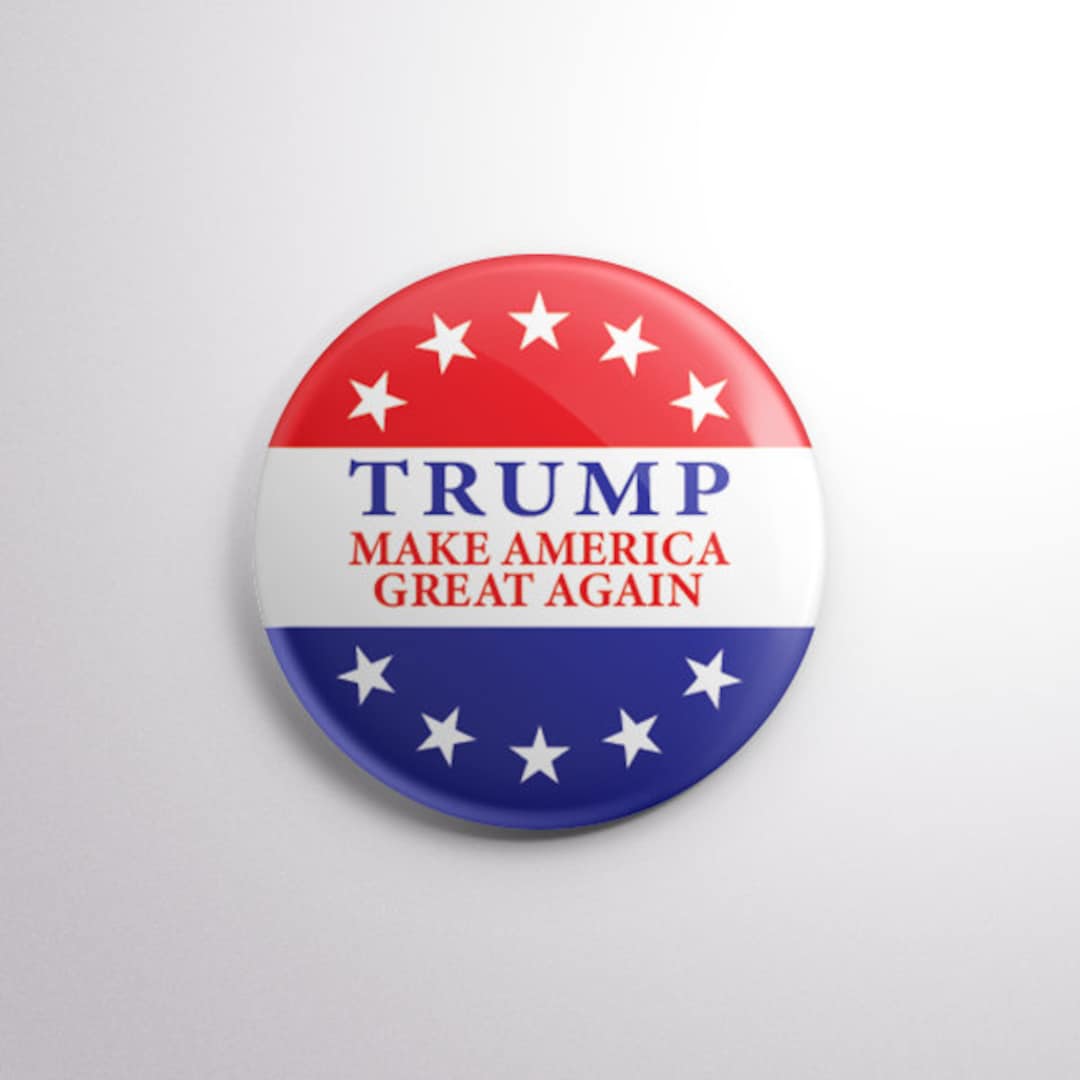 TRUMP Make America Great Again MAGA - Pin Badge Button - 25mm 1 INCH ...