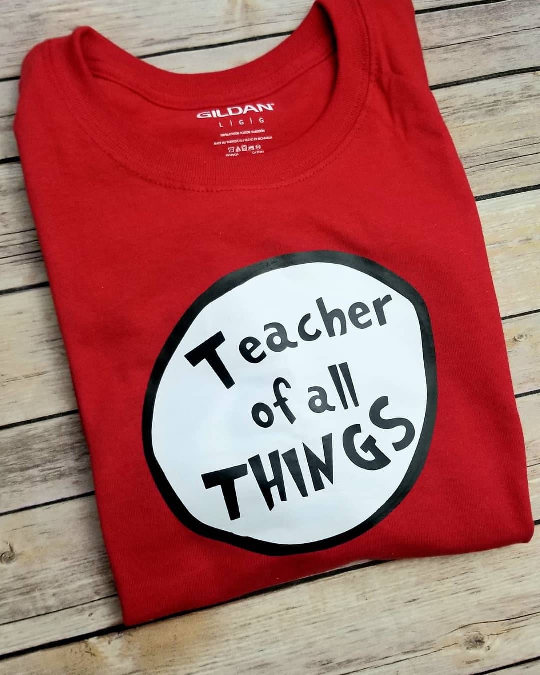 Teacher of All Things Shirt - Etsy