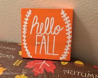 Hello Fall Burlap Print frame and White Matting NOT - Etsy