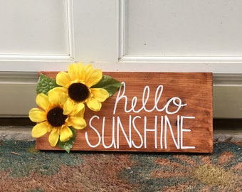 Sunflower wood sign | Etsy