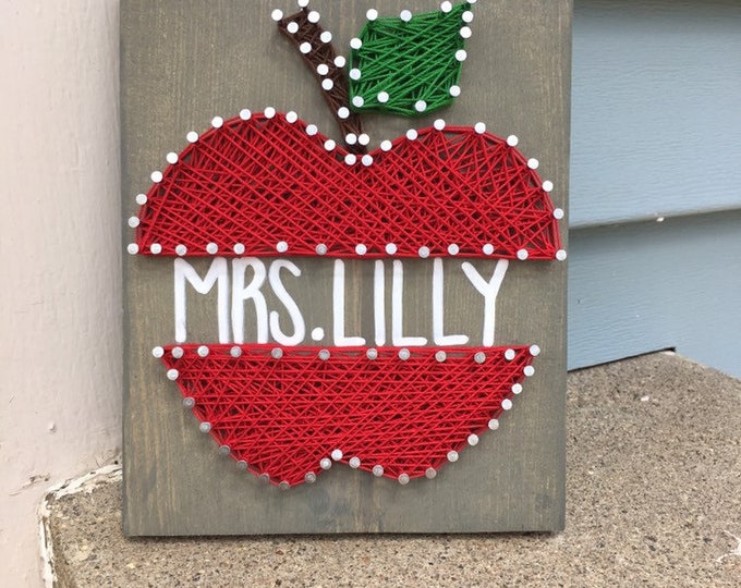 Personalized Apple String Art Wood String Art Wall Decor - Etsy