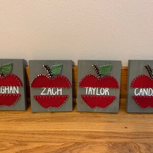Personalized Apple String Art, Wood String Art, Wall Decor, String Sign ...