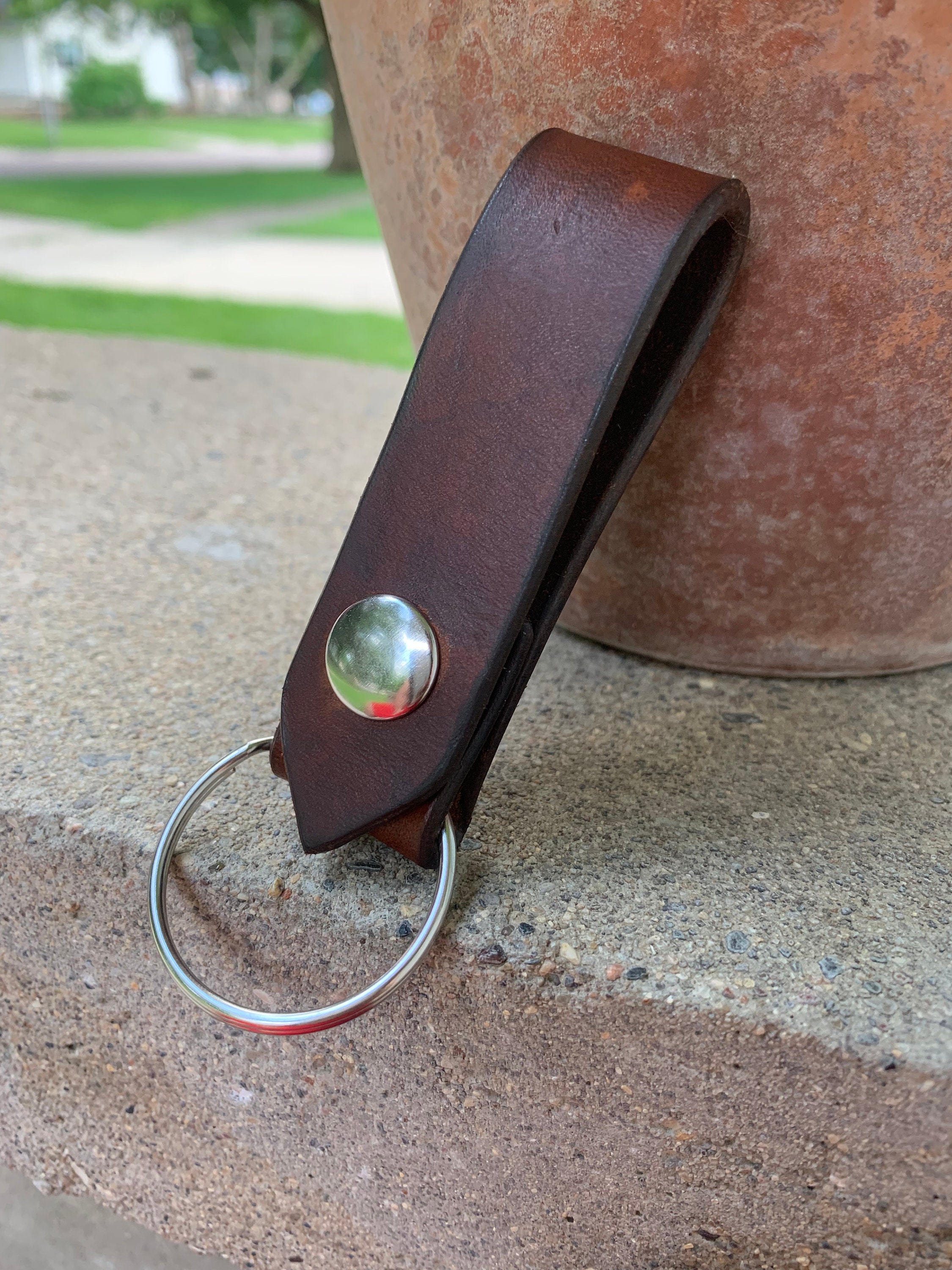 Leather Key Rings Small Leather Goods Brown Leather Key - Etsy