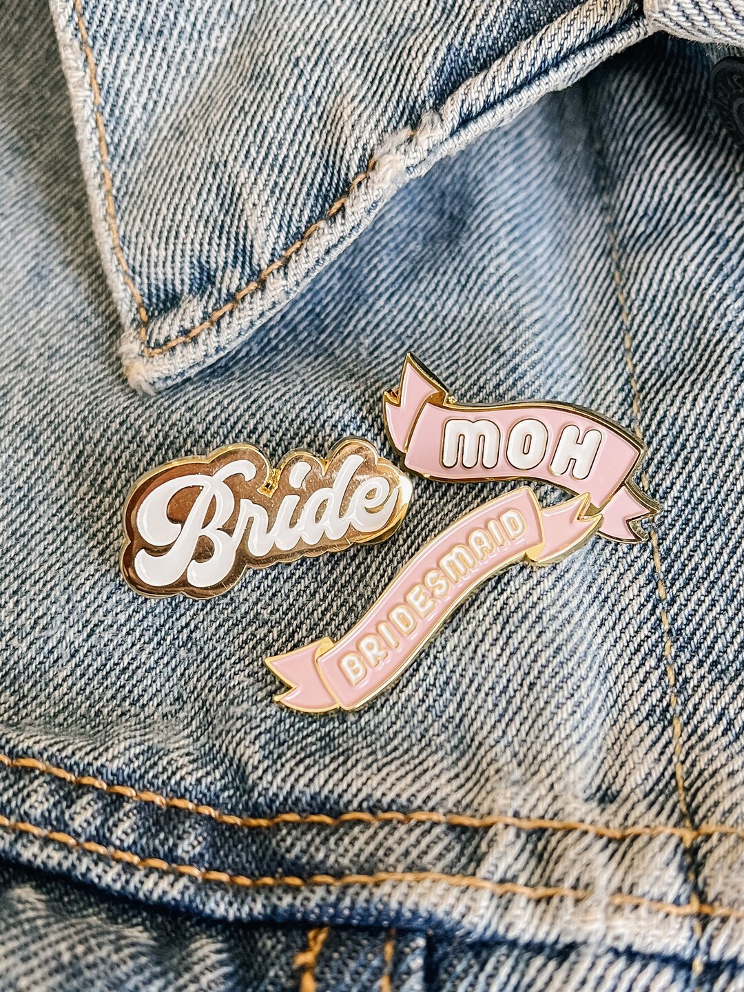 Bride Enamel Pin | Bridesmaid Enamel Pin | Maid of Honour Enamel Pin ...