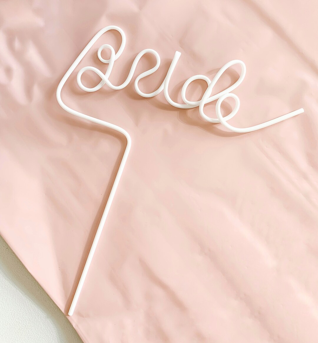 White Bride Straw Bride Straw Bachelorette Straw - Etsy