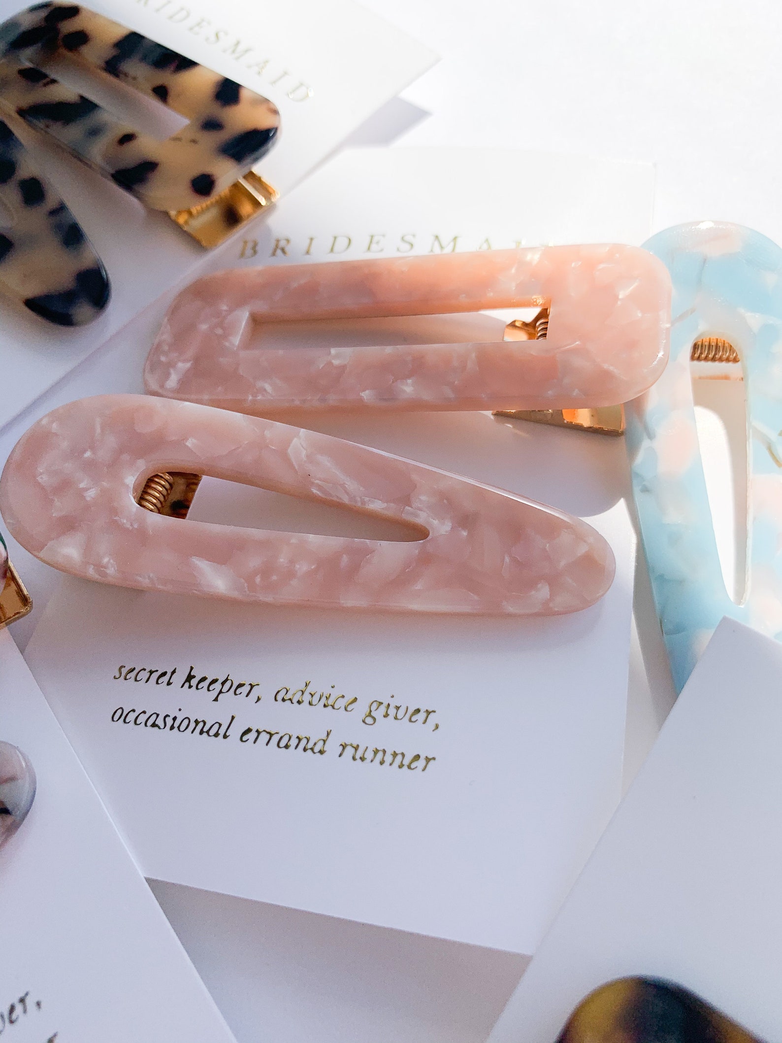 Bridesmaid Hair Clips | Bridesmaid Card | Bridesmaid Gift | Maid of ...
