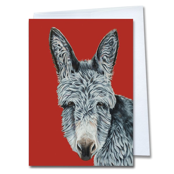 Donkey Greeting Card - Etsy