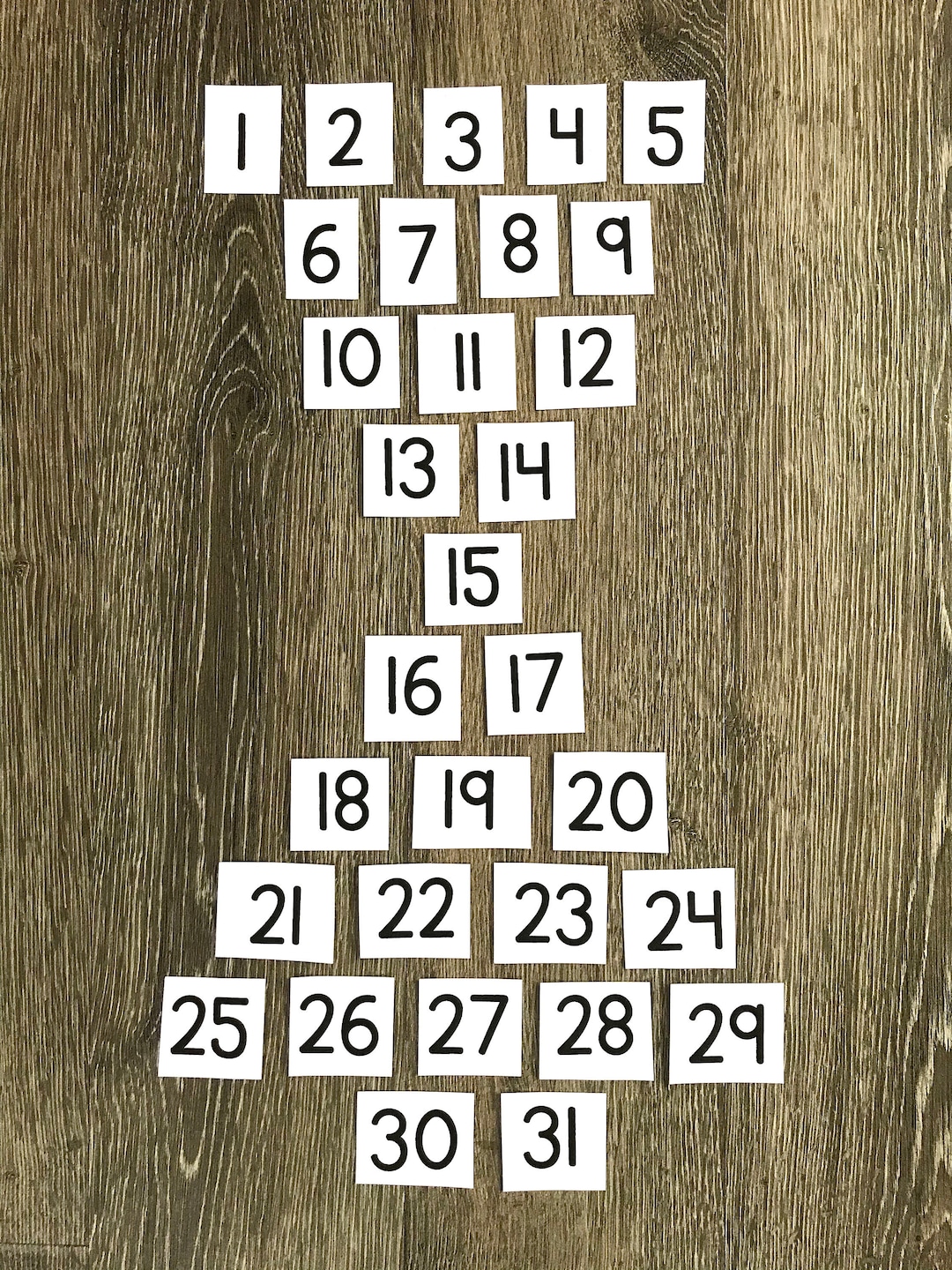 Calendar Number Cards 1 - 31 - Etsy