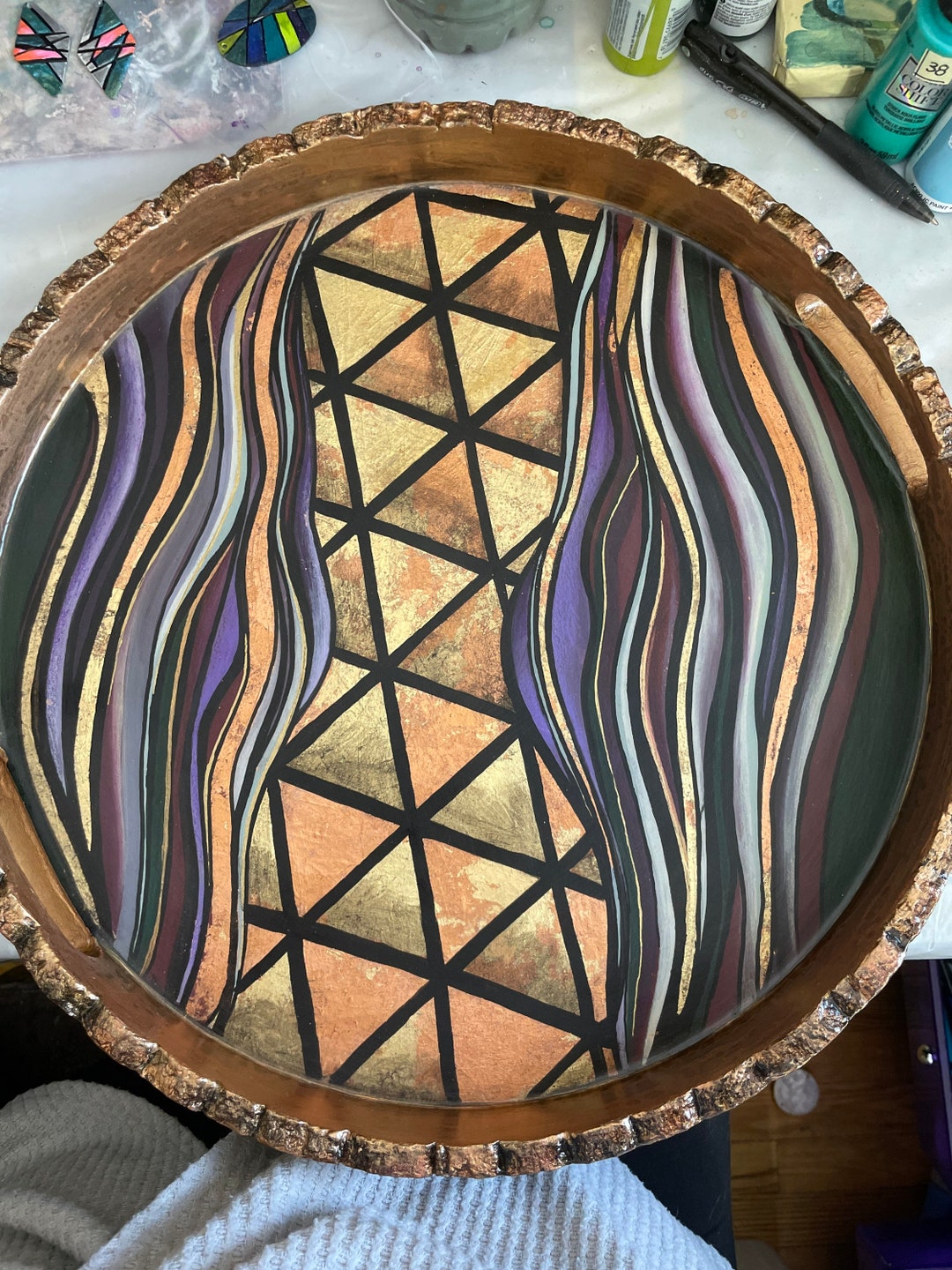 Serving Platter Neutral Tones Platter Tray Kitchen Tray - Etsy