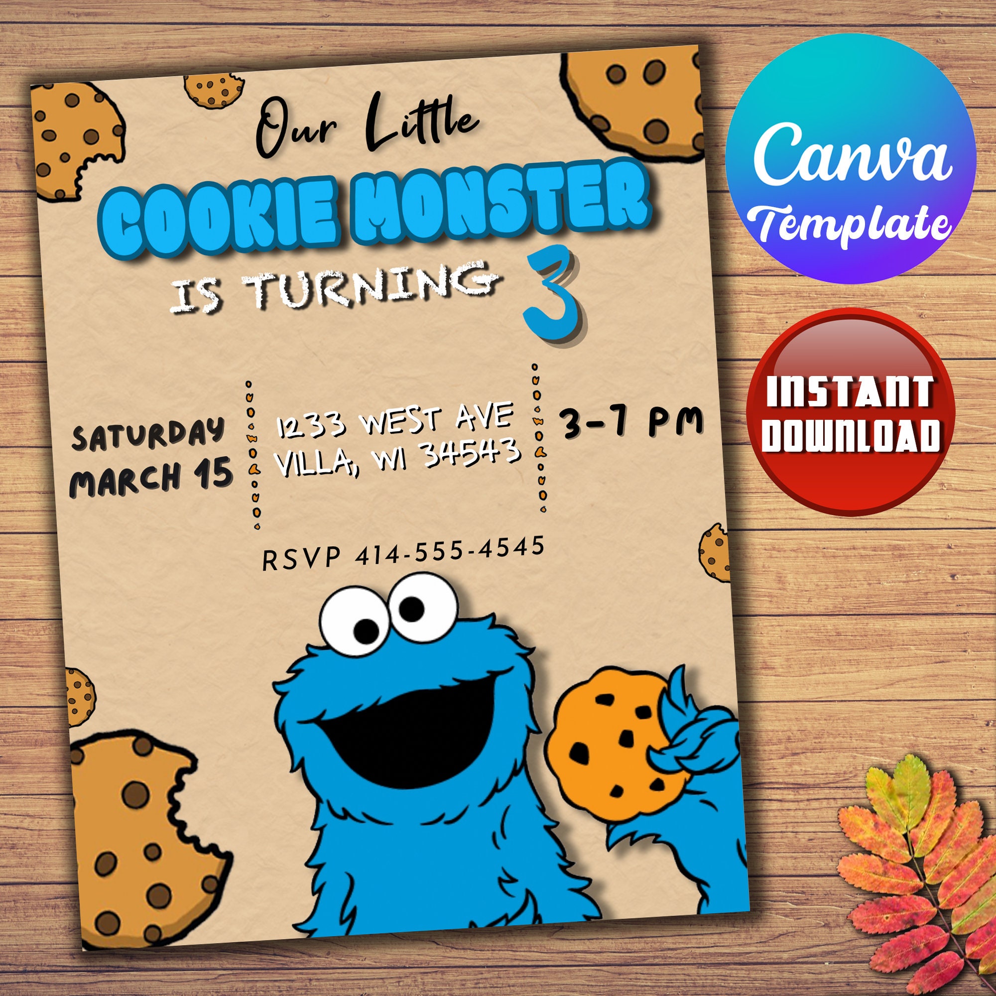 Cookie Monster Template