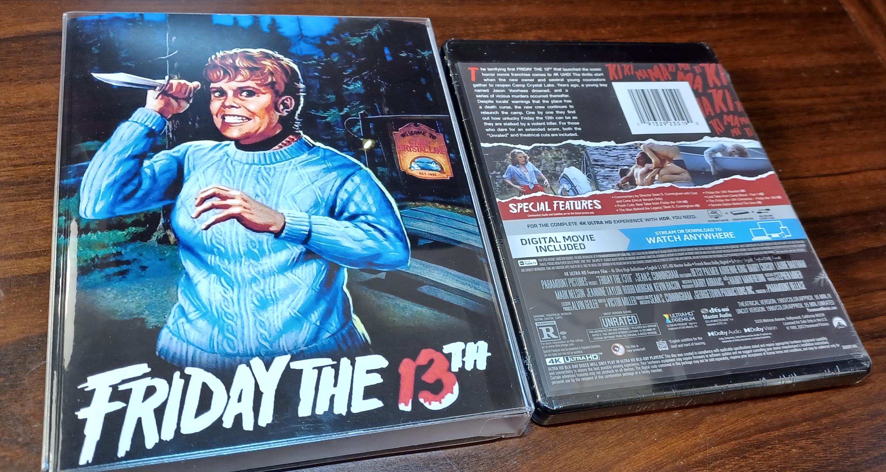 Friday the 13th 1980 (4K) New-custom Slipcover W/protective Sleeve-box ...