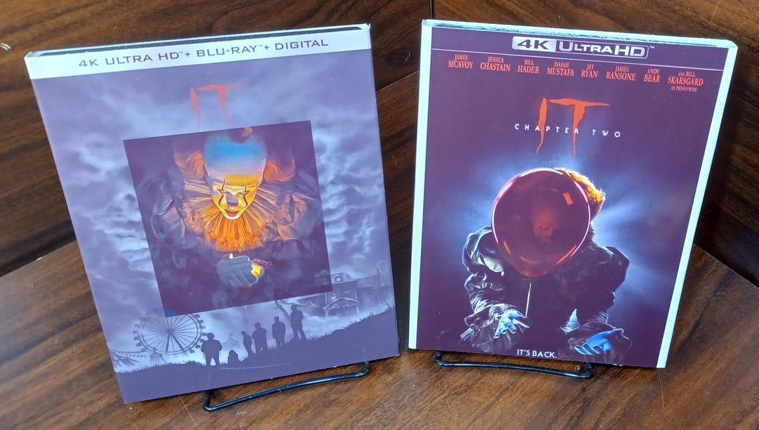 IT Chapter 1 + 2 (4K UHD Discs)w/custom Slipcovers-new (sealed)- Box ...