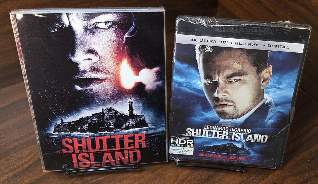 Shutter Island (4k+blu-ray)-new-custom Slipcover W/protective Sleeve ...
