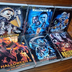 Halloween 6 Movie Collection (4k)-custom Slipcovers ONLY (NO Discs)-w ...