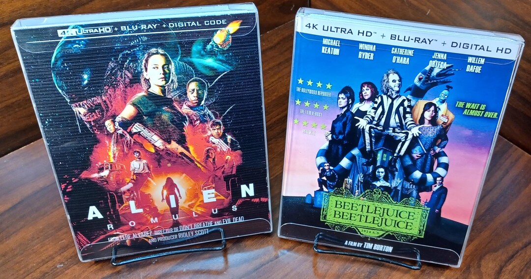 Alien Romulus + Beetlejuice 2 (4k)-custom Slipcovers ONLY (NO Discs)-w ...