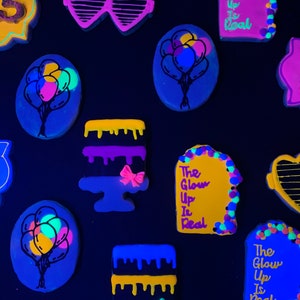 Glow Decorated Sugar Cookies Neon Decorated Sugar Cookies Glow - Etsy