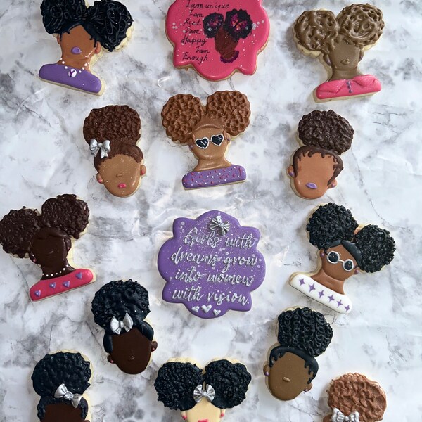 Black Girl Cookies - Etsy