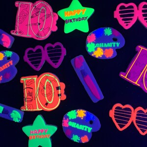 Glow Decorated Sugar Cookies Neon Decorated Sugar Cookies Glow - Etsy