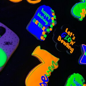 Glow Decorated Sugar Cookies Neon Decorated Sugar Cookies Glow - Etsy