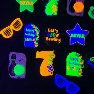 Glow Decorated Sugar Cookies Neon Decorated Sugar Cookies Glow - Etsy