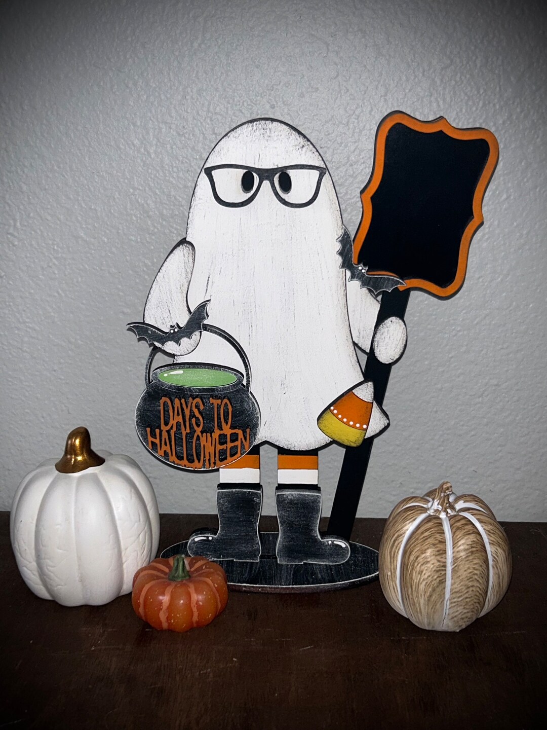 Friendly Ghost Halloween Countdown + Handpainted - Etsy