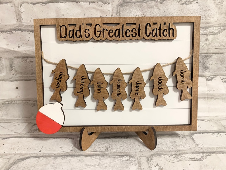 Dad's Greatest Catch + SVG + PDF + PNG + Laser File + Silhouette ...