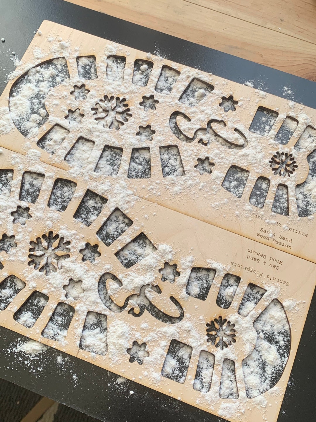 Santa Footprint Stencil + Santa Footsteps + Christmas + Santa Boots ...