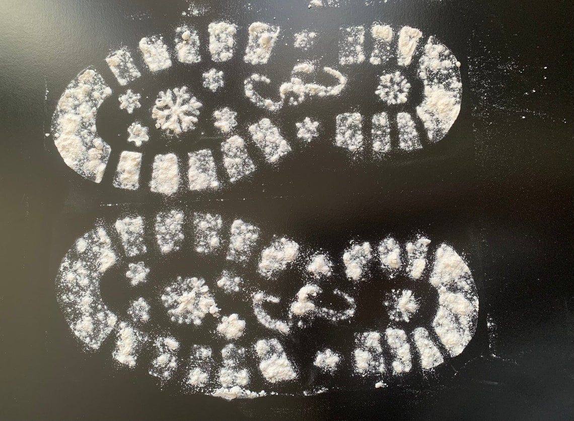 Santa Footprint Stencil Santa Footsteps Christmas Santa - Etsy