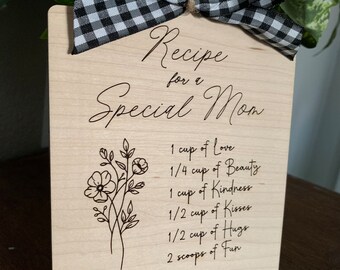 Recipe for a Special Mom SVG Digital Cut File Laser Ready - Etsy