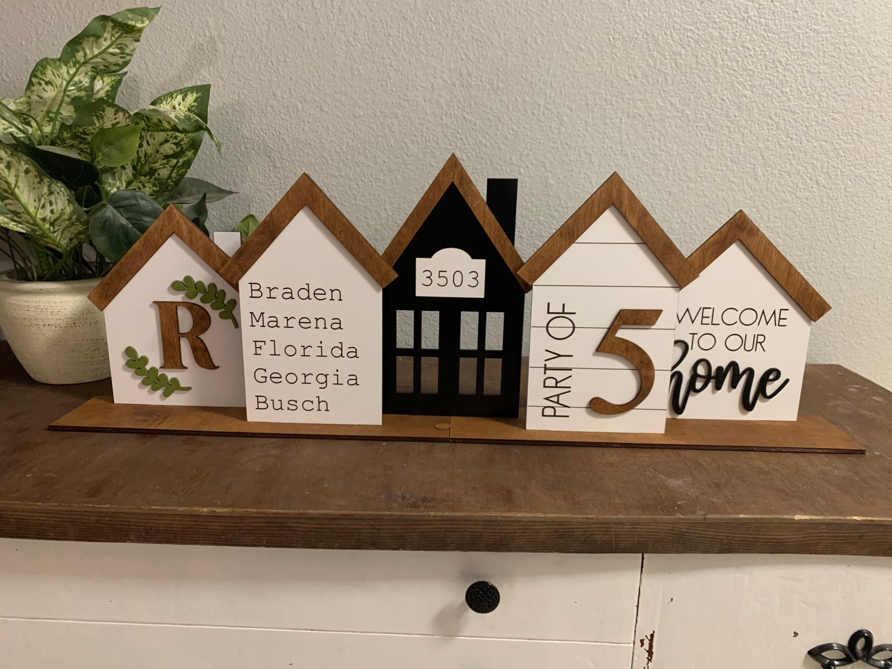 Personalized Standing House Centerpiece Farmhouse Decor - Etsy