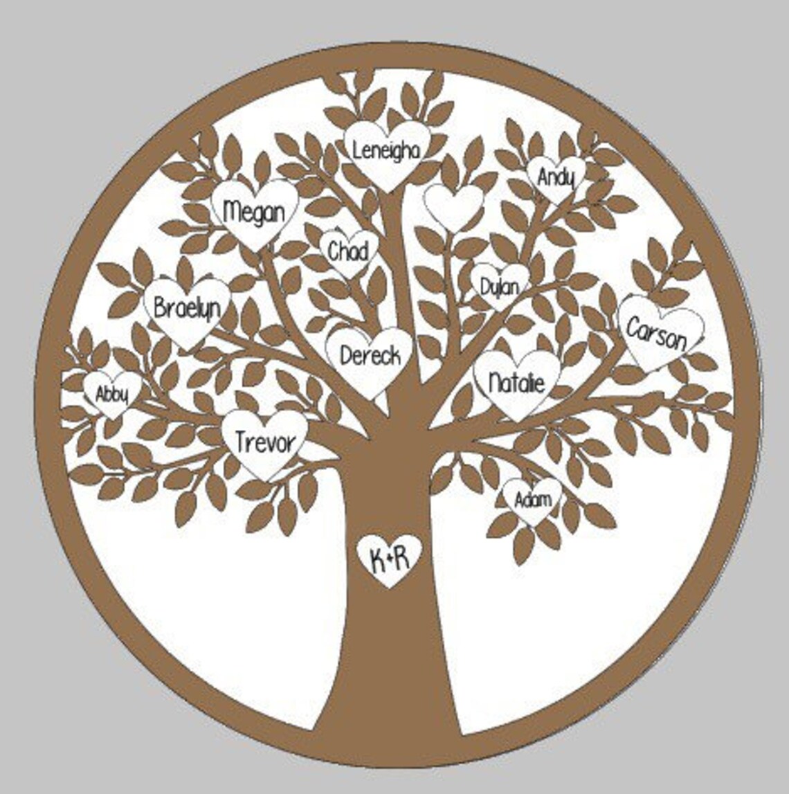 Family Tree Round SVG Digital Mothers Day Gift - Etsy
