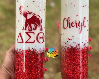 Personalized Delta Sigma Theta Bling Tumbler-dst-custom Rhinestone ...