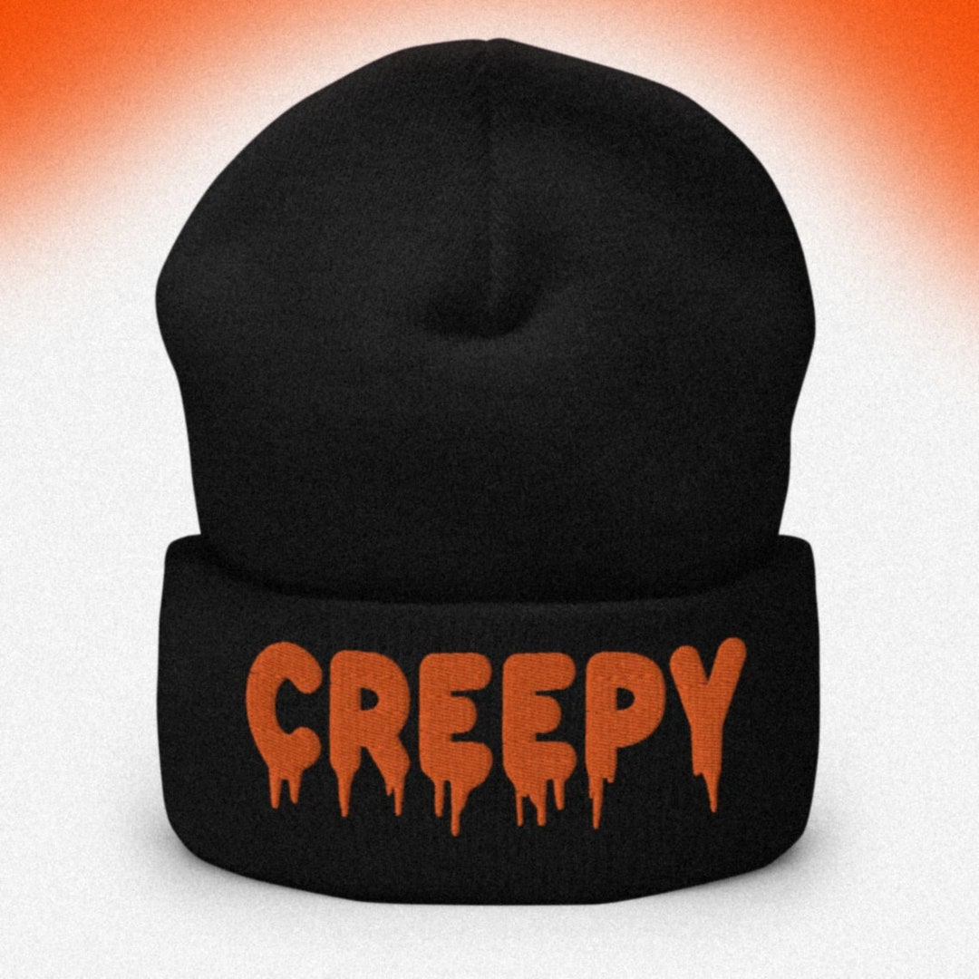 Creepy Cute Halloween 3D Puff Print Cuffed Beanie Witch Party Hats - Etsy