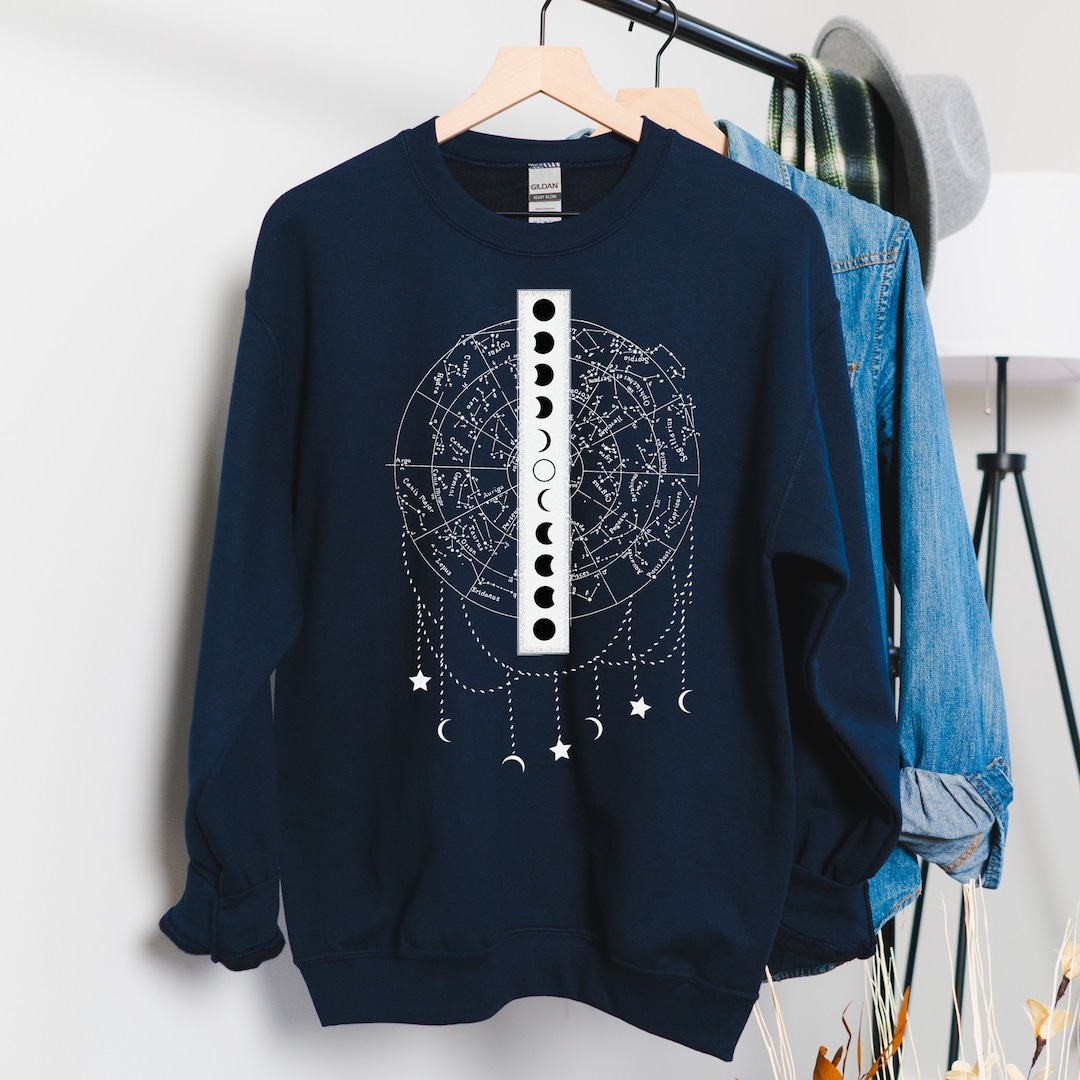 Celestial Constellation Star Chart Sweater - Zodiac Astronomy Map ...